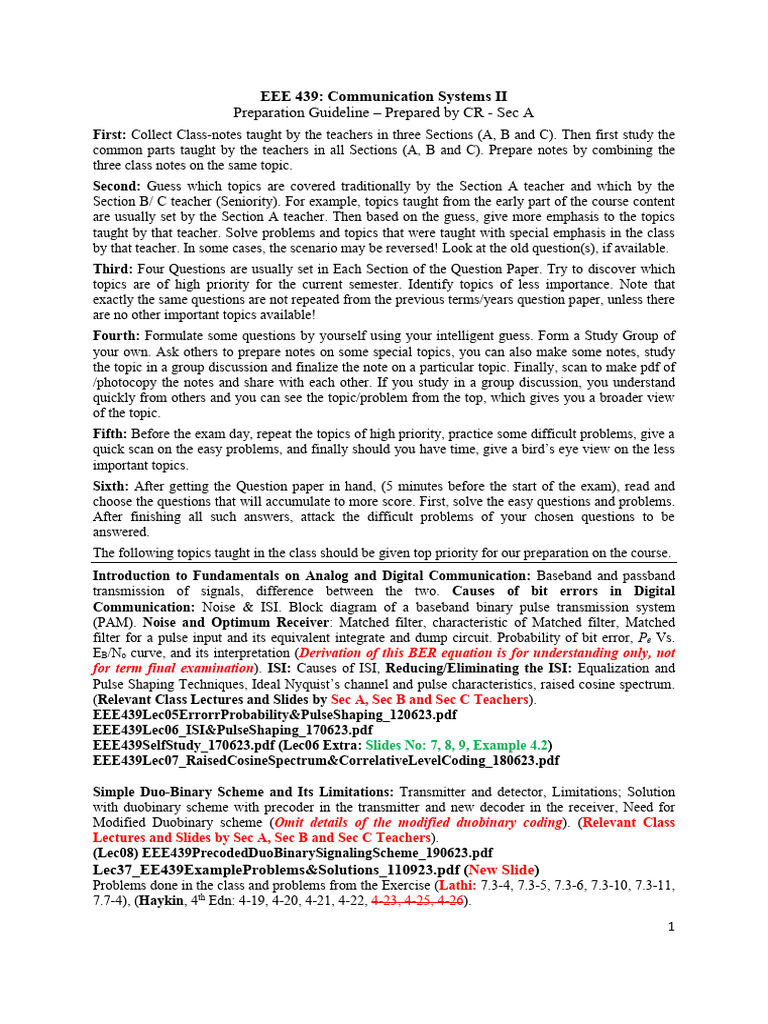 Eee 439 Prep Guideline | PDF | Fiber Optic Communication | Cellular Network
