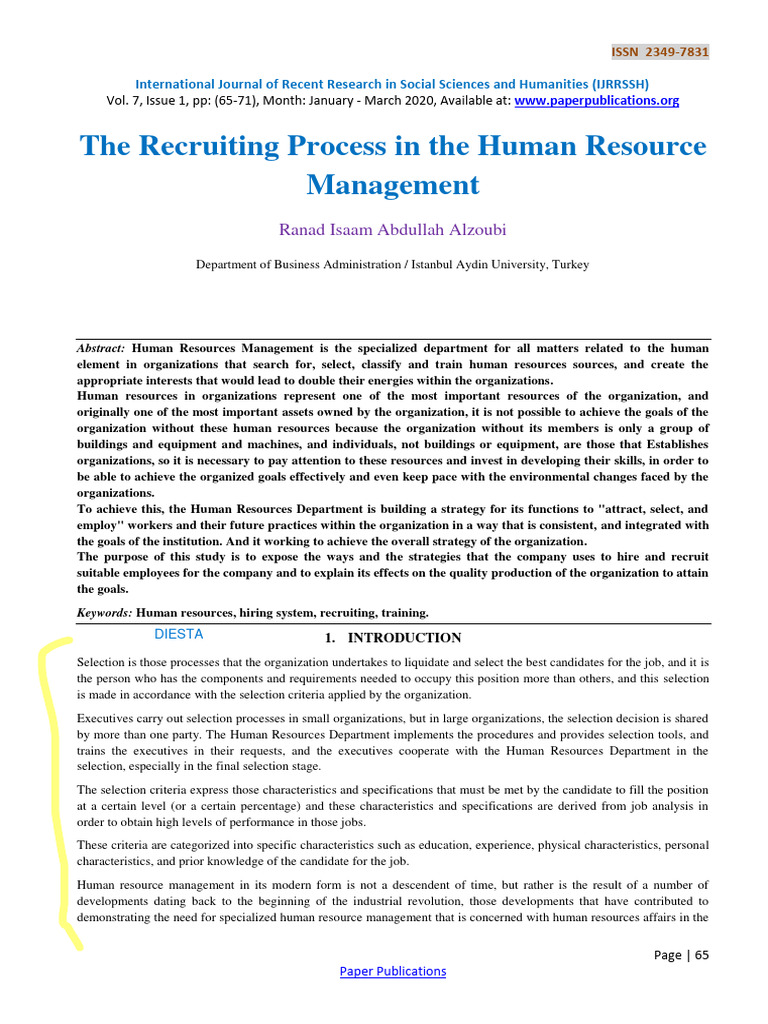 Recruiting Process Hrm Pdf Recruitment Human Resource Management