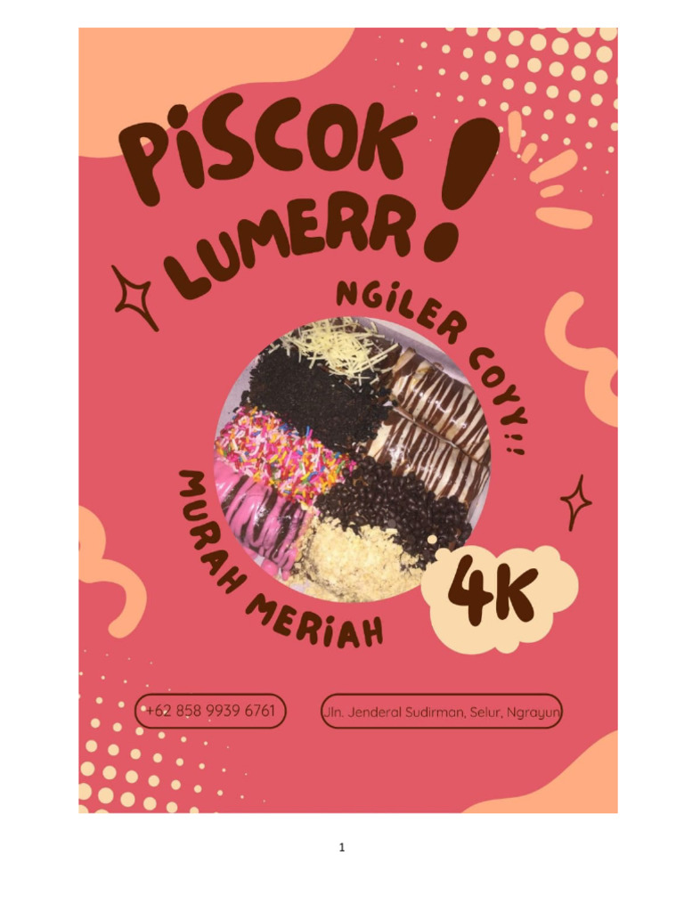 Desain dan Promosi Piscok Lumer | PDF