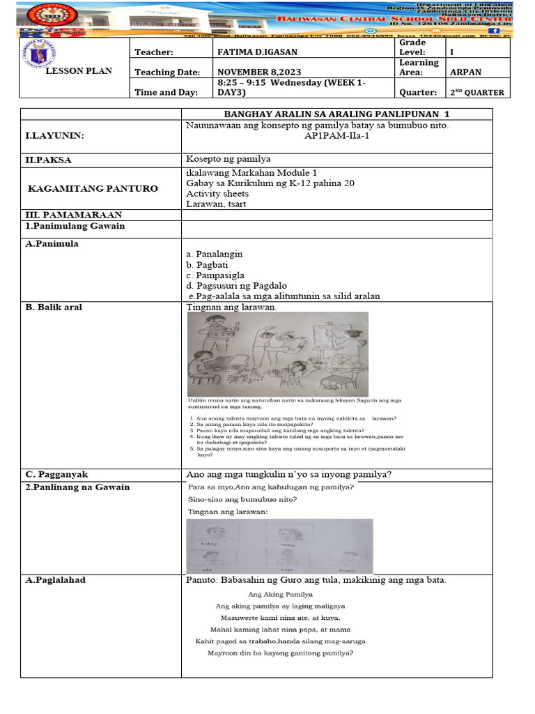q2 Arpan Wk. 1 Day 3 Igasan | PDF
