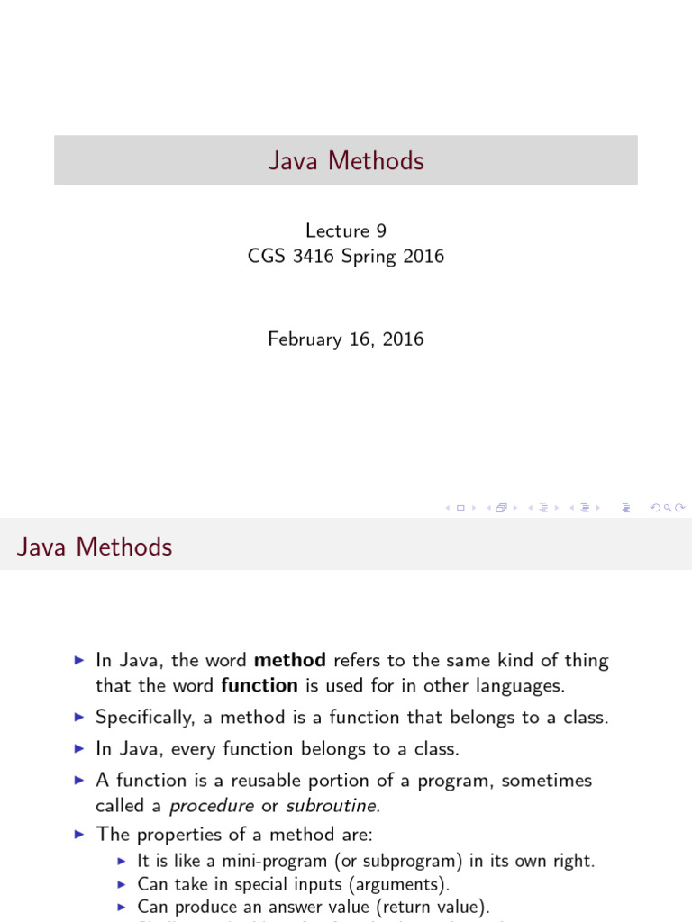 Java Math Methods2 Pdf Method Computer Programming Parameter 9166