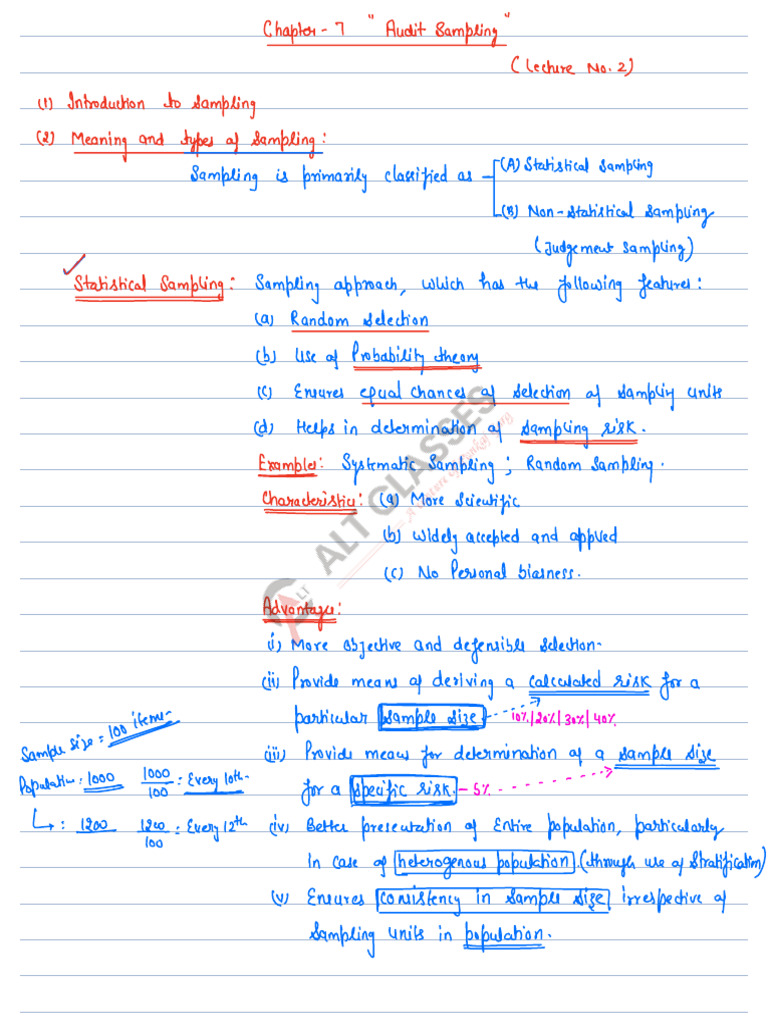 Lecture 27 Audit Sampling | PDF Lecture 27 Audit Sampling | PDF