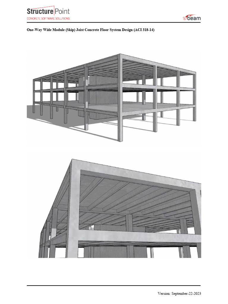 One-Way Wide Module Joist System Design | PDF | Concrete | Beam (Structure)