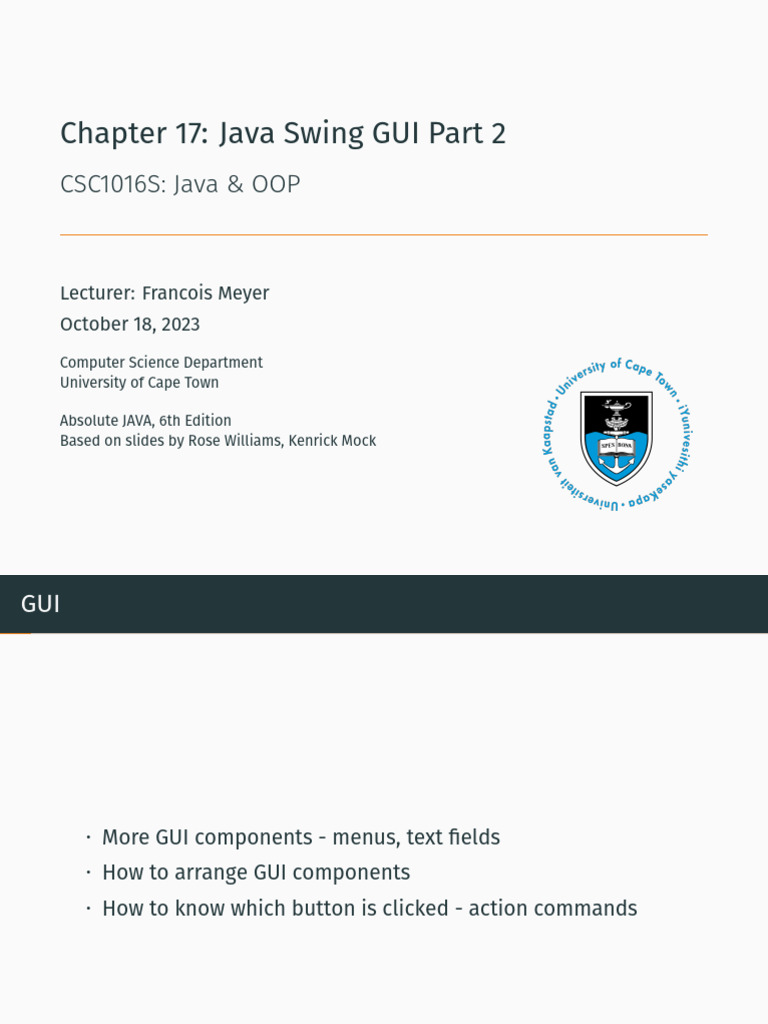 Oct18 GUIPart2 | PDF | Menu (Computing) | Computing Platforms