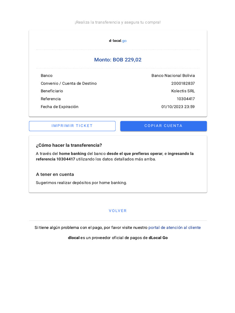 Dlocal Go - Checkout | PDF
