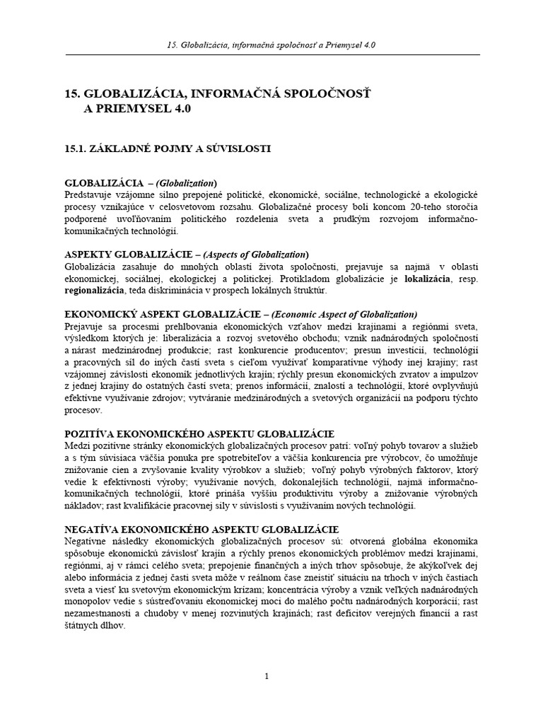 Globalizácia | PDF