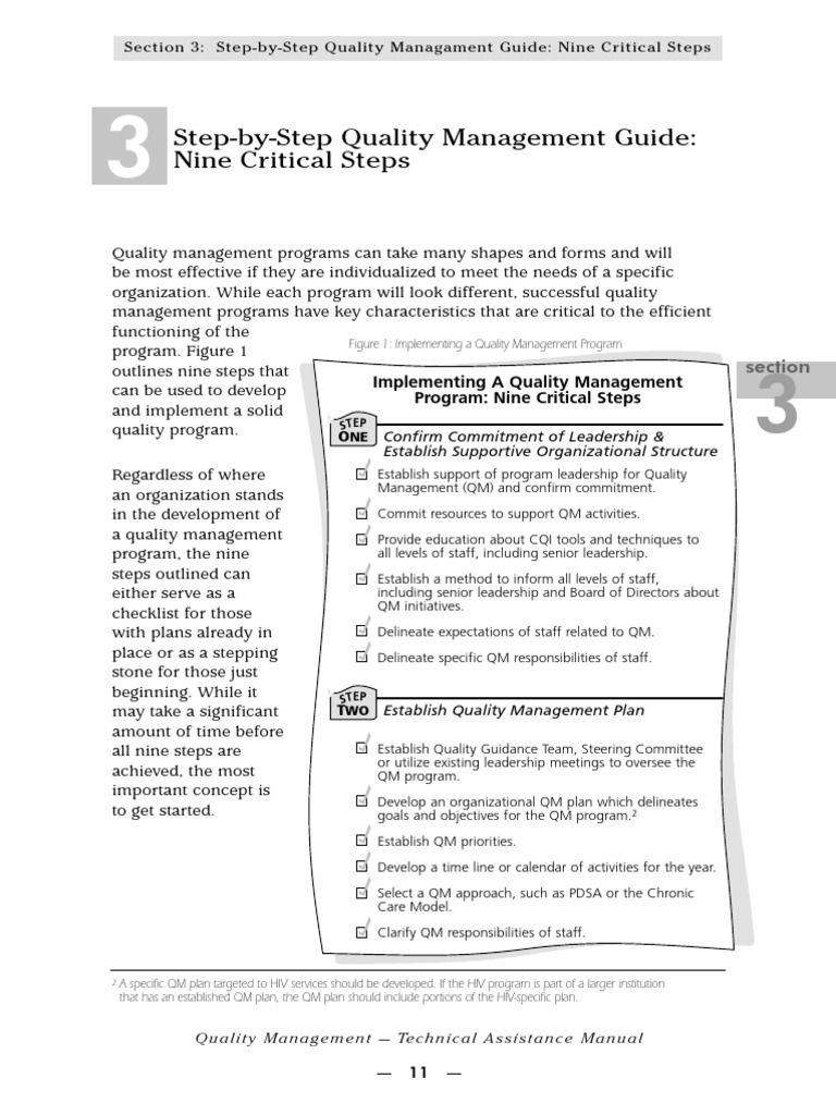 Nine Step Quality Guide | PDF | Quality Management | Leadership