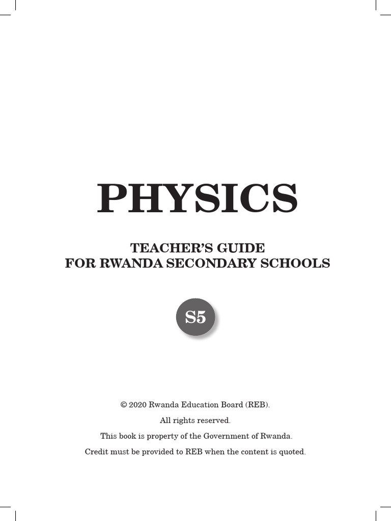 S5 Physics TG | PDF | Educational Assessment | Methodology