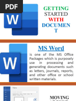 MS Word Parts & Functions Guide | PDF | Microsoft Word | Window (Computing)