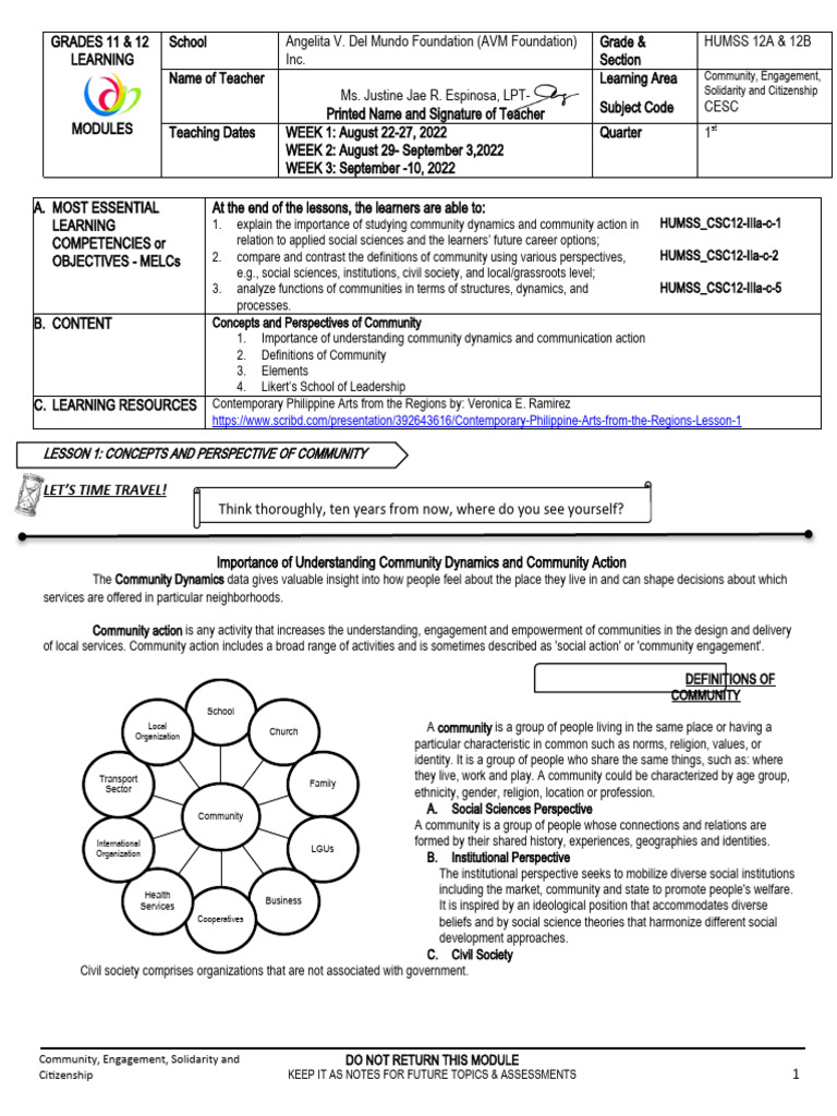 CESC Wks 1 3 | PDF | Science & Mathematics