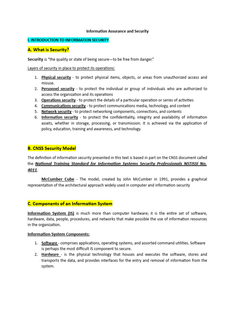 Information Assurance and Security-Reviewer | PDF | Denial Of Service ...