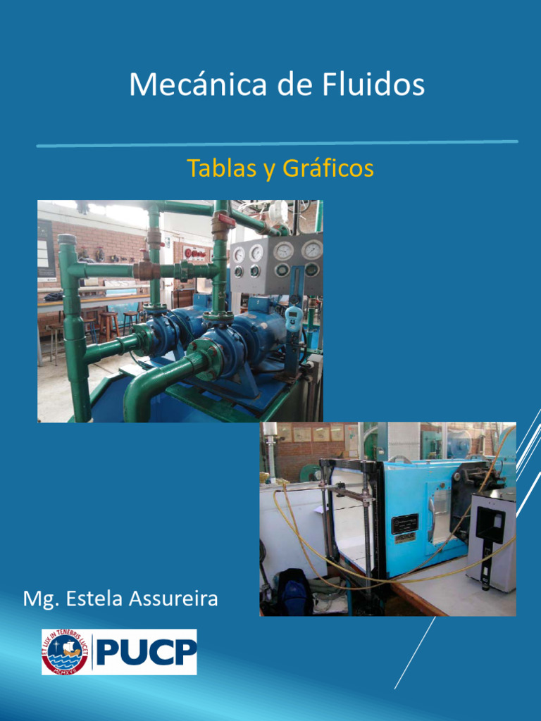 TABLAS Mecánica de Fluidos | PDF | Ecuaciones | Ingeniería mecánica