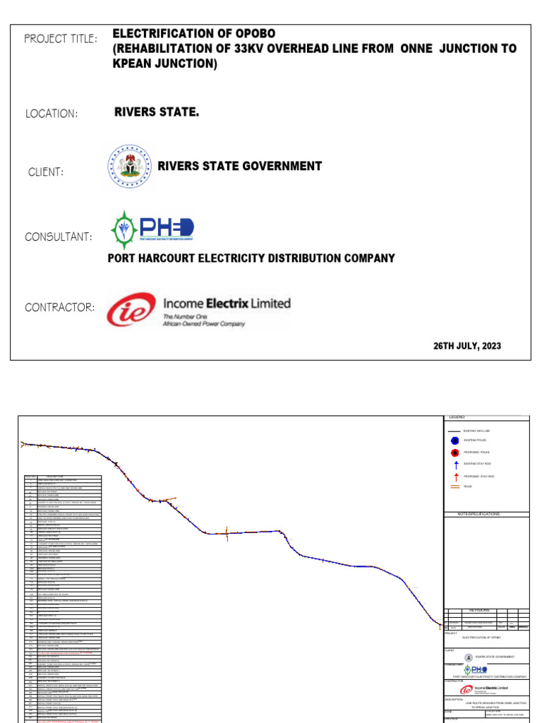 Line Route Drawing From Onne Junction To Yeghe Bridge | PDF | Rail ...