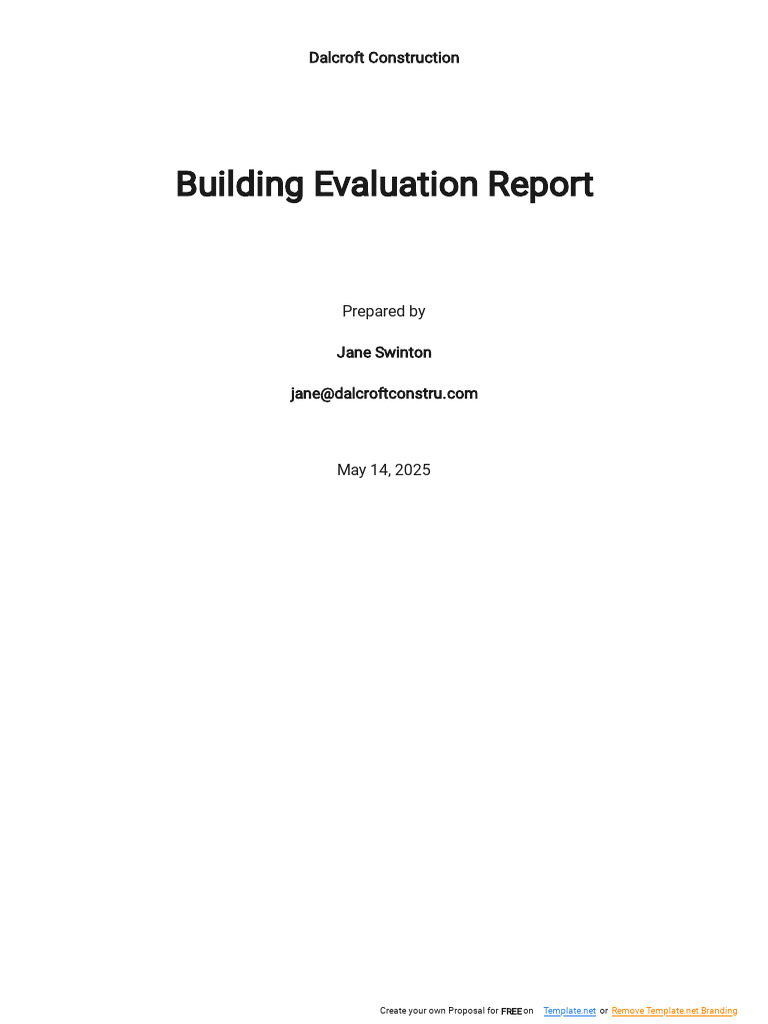Hymer Building Evaluation Report | PDF | Evaluation
