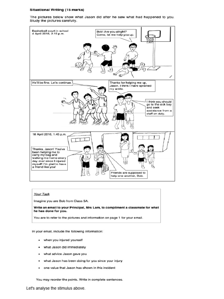 Primary 5 / 6 English Situational Writing Guide | PDF