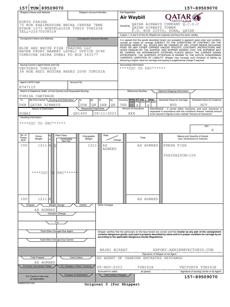 MAWB 157-89509070m | Download Free PDF | Business | Economies