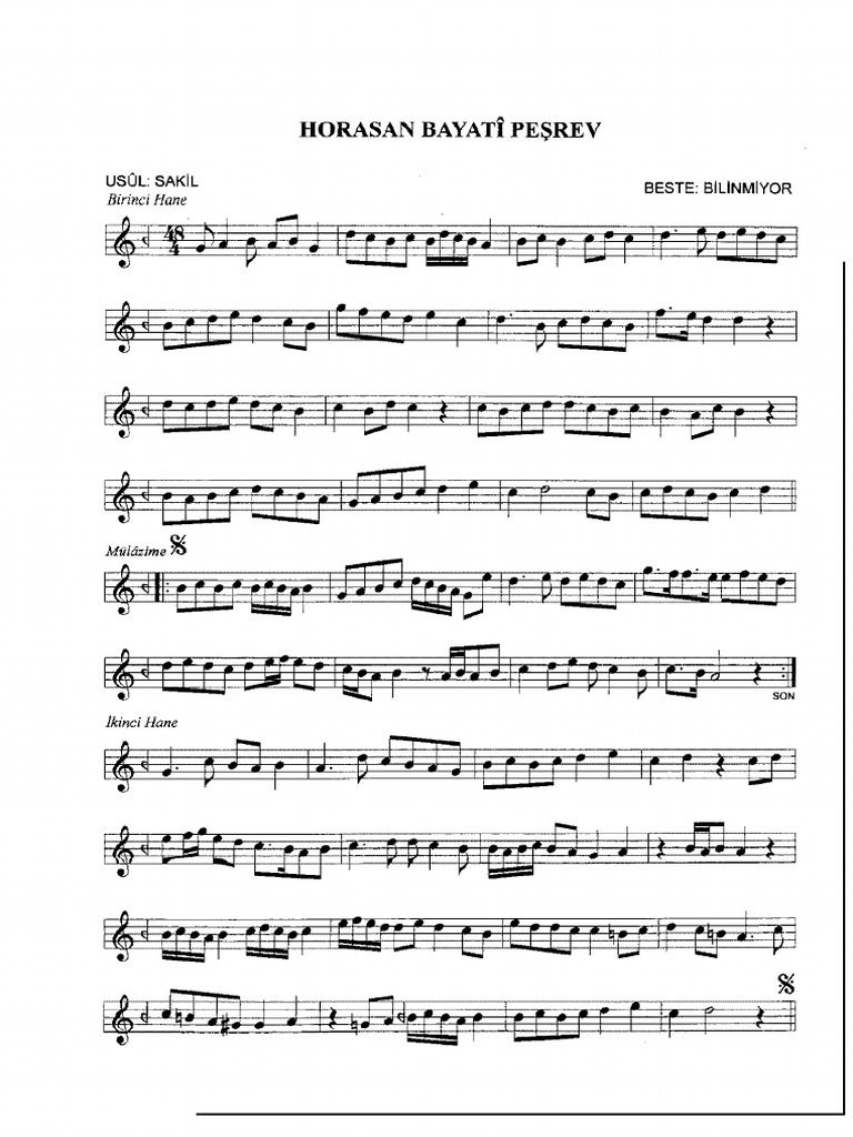 Horasan I Bayati Pesrev | PDF