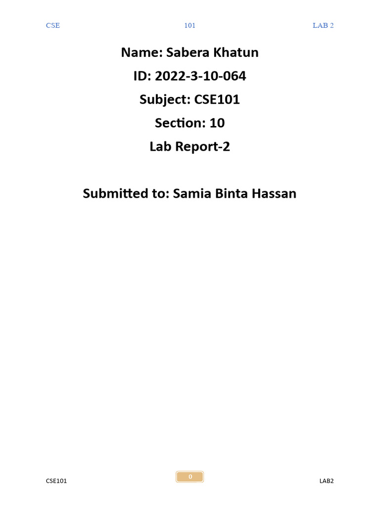 Cse Lab 2 | PDF
