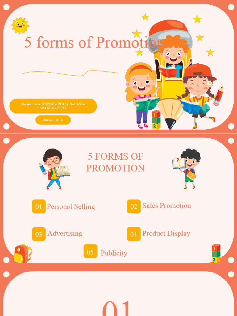 Overview of 5 Promotion Forms | PDF | Sales | Advertising
