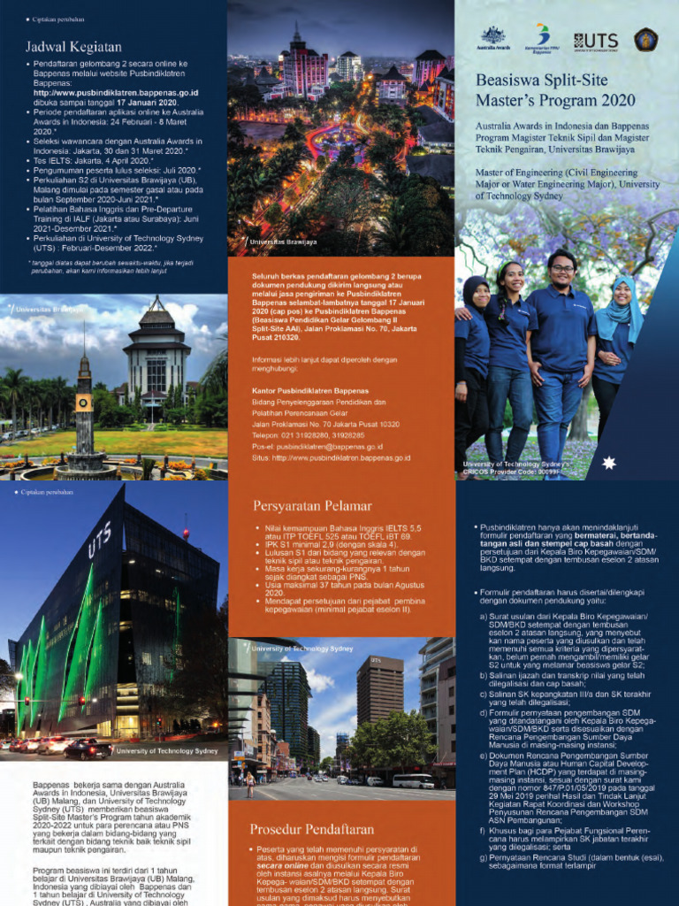 Split Site Flyer AAI, Bappenas, UTS, Dan UB | PDF