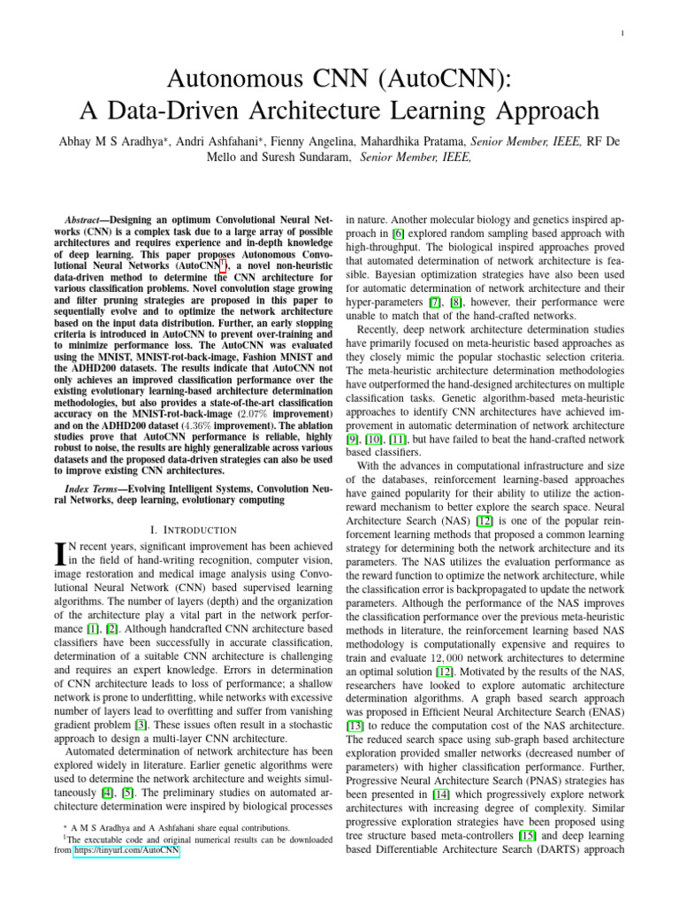 Auto CNN | PDF | Artificial Neural Network | Deep Learning