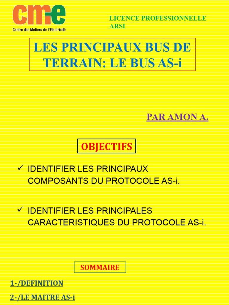 Fonctionnement du bus AS-i en industrie | PDF | Connectique | Topologie ...
