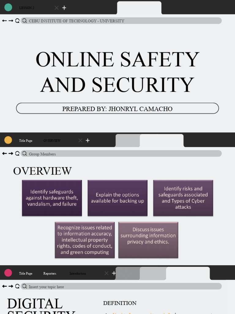 Online Safety and Security PT 1 | PDF | Computer Security | Security