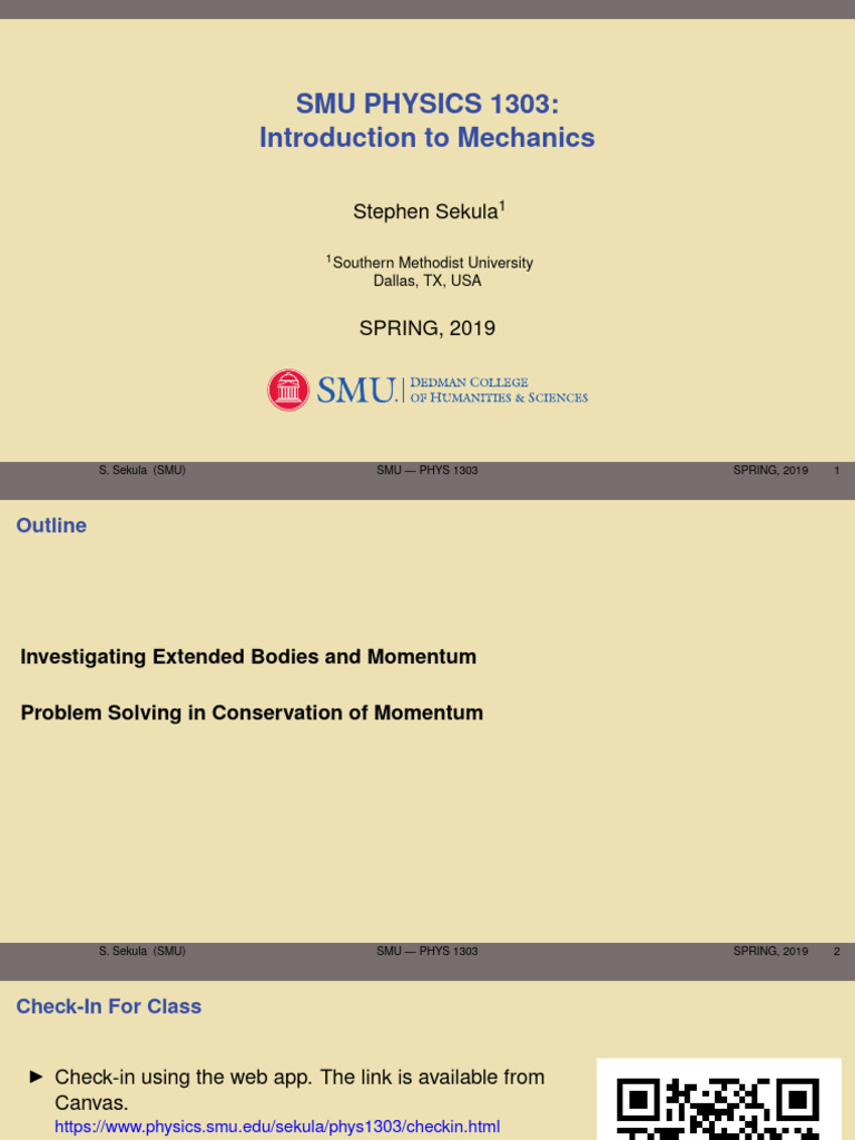 ClassSlides019 | PDF | Center Of Mass | Hammer