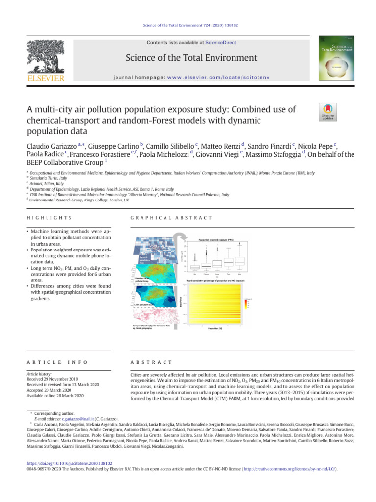 A Multi-City Air Pollution Population Exposure Study | PDF | Air ...