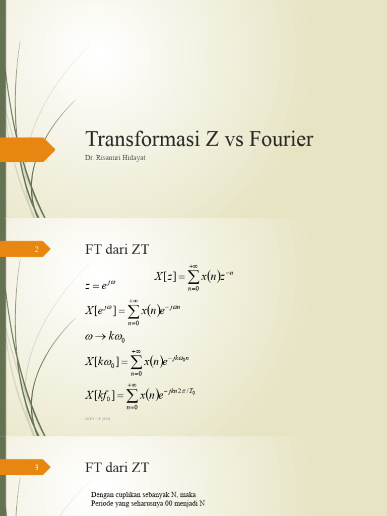 05 - Transformasi Z Vs Fourier | PDF