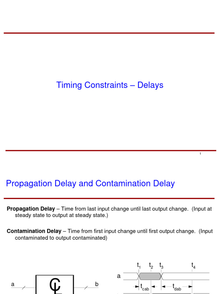Week 9 - Timing Constraints | PDF | Electronic Circuits | Electrical Circuits