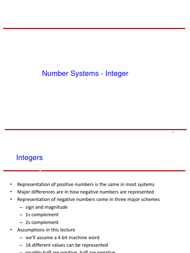 Week 11 - Number Systems | PDF | Numbers | Arithmetic