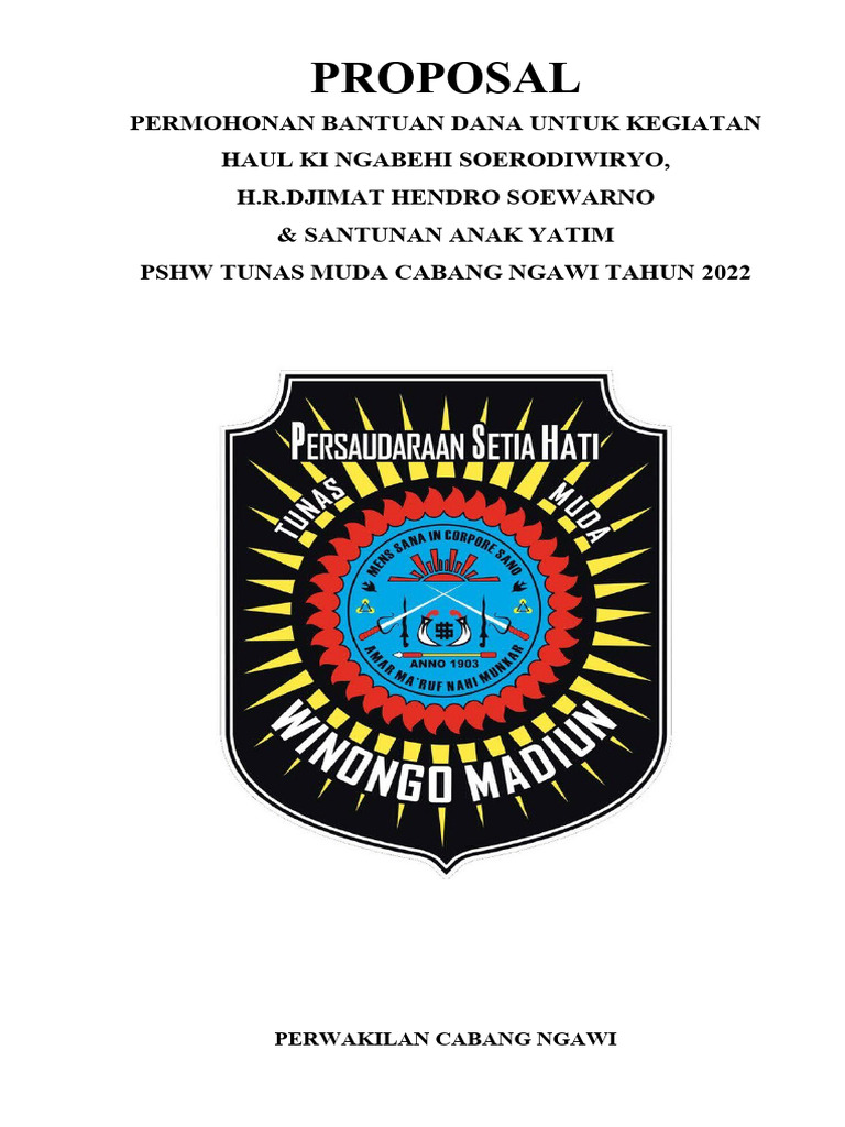 Proposal Haul PSHWTM Ngawi 2022 | PDF