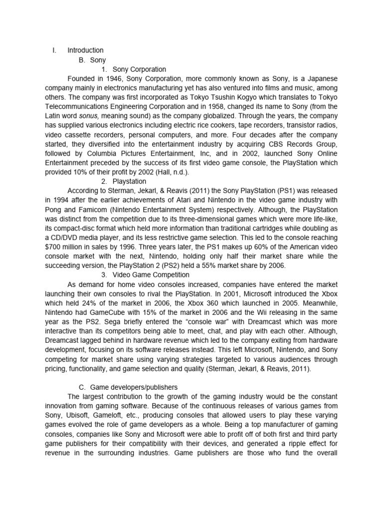 CASE 2 Playstation | PDF | Video Game Consoles | Sony