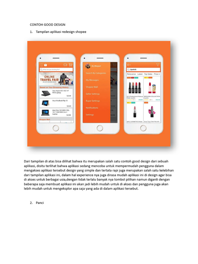 Contoh Good Design & Bad Design | PDF