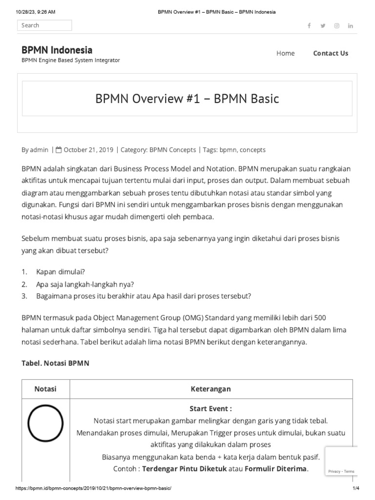 BPMN Overview #1 - BPMN Basic - BPMN Indonesia | PDF | Pengelolaan ...