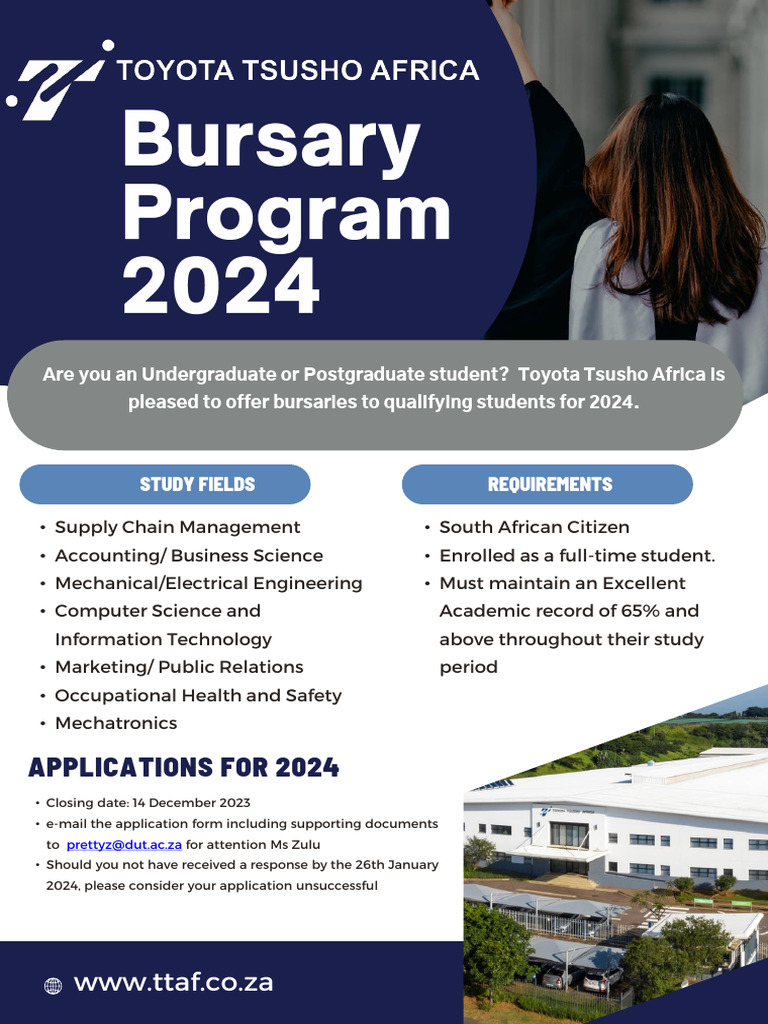 Bursary Program Advert - DUT - 2024 | PDF | Career & Growth
