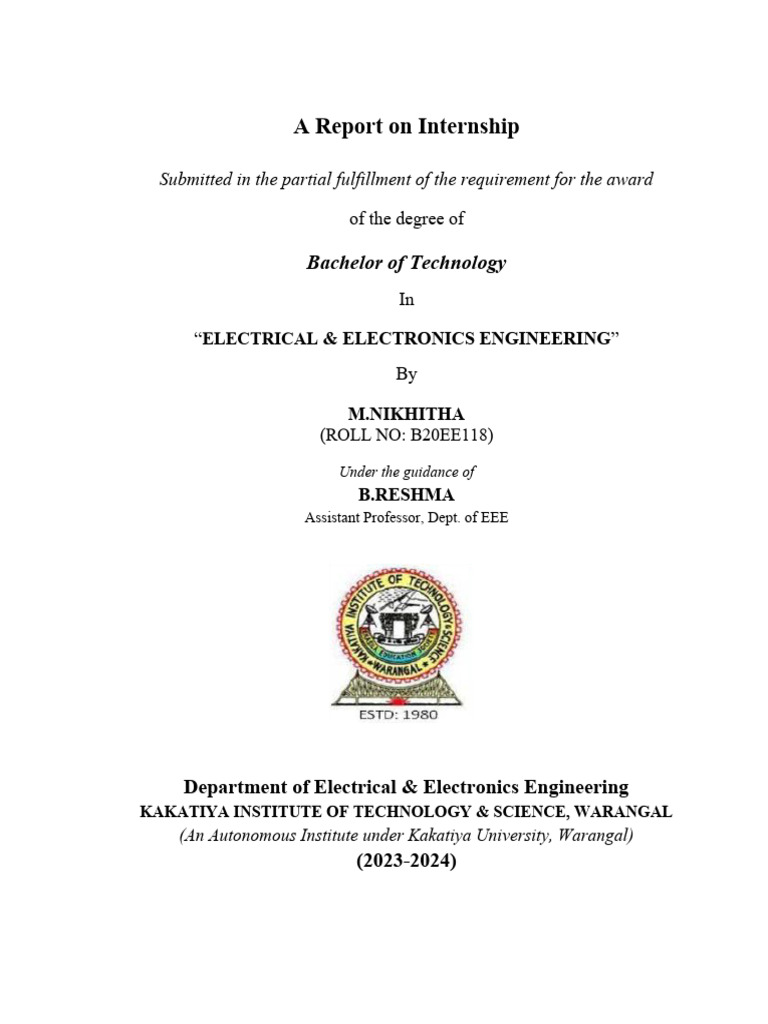 SAMPLE Internship Report | PDF | Internet Of Things | Python ...