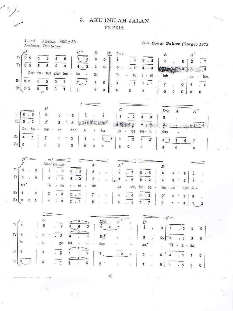 Aku Inilah Jalan - Bonar Gultom | PDF