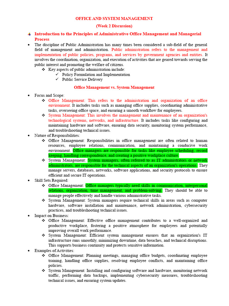 Office and System Management Overview | PDF | Justice | Crime & Violence