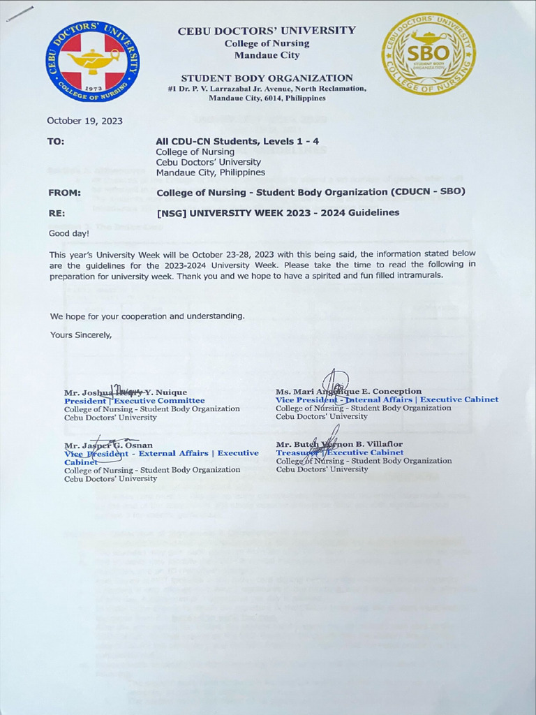 Nsg University Week 2023 2024 Guidelines Pdf