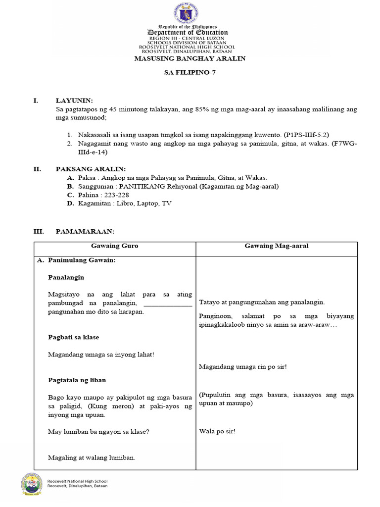 DLP Simula Gitna Wakas | PDF