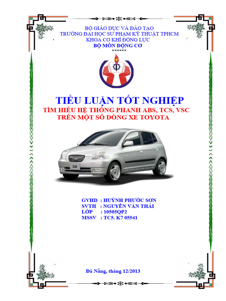 (123doc) Tim Hieu He Thong Phanh Abs Tcs VSC Tren Mot So Dong Xe Toyota | PDF