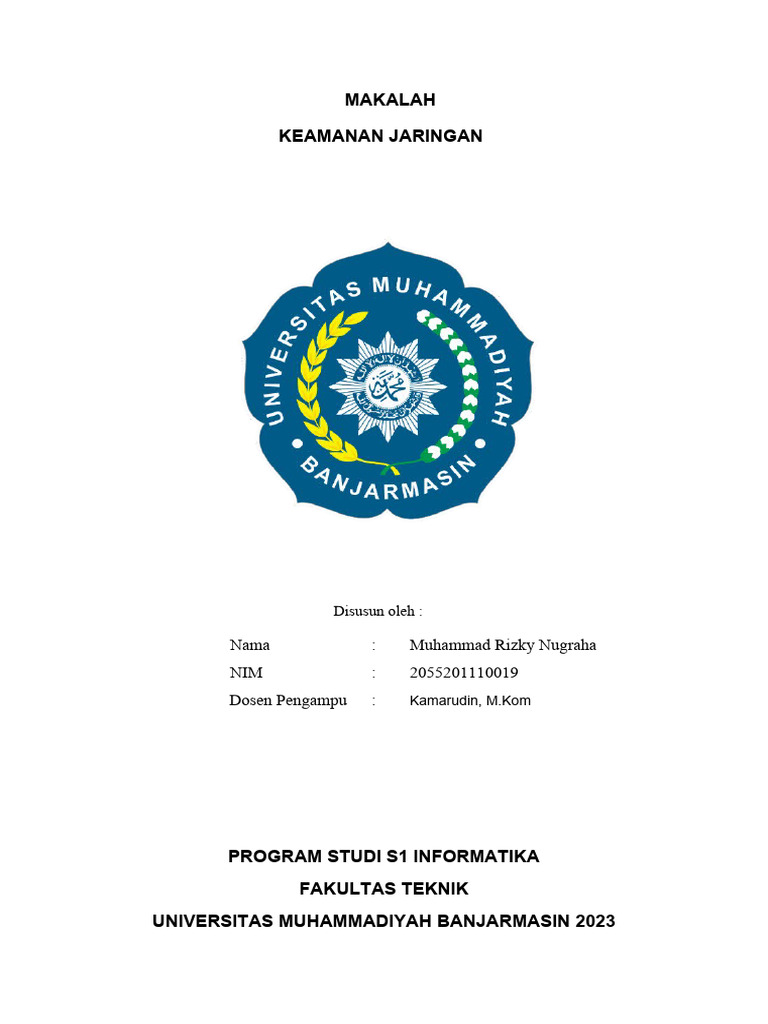 Makalah Keamanan Jaringan | PDF | Komputer