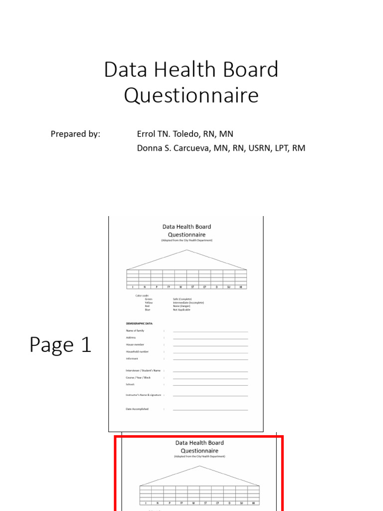 Data Health Record Questionnaire - Lecture | PDF | Pregnancy | Toilet