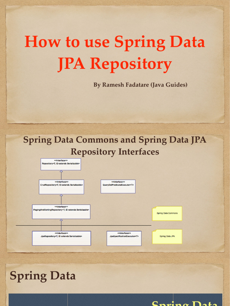 Steps To Use Spring Data JPA | PDF | Interface (Computing) | Software Engineering
