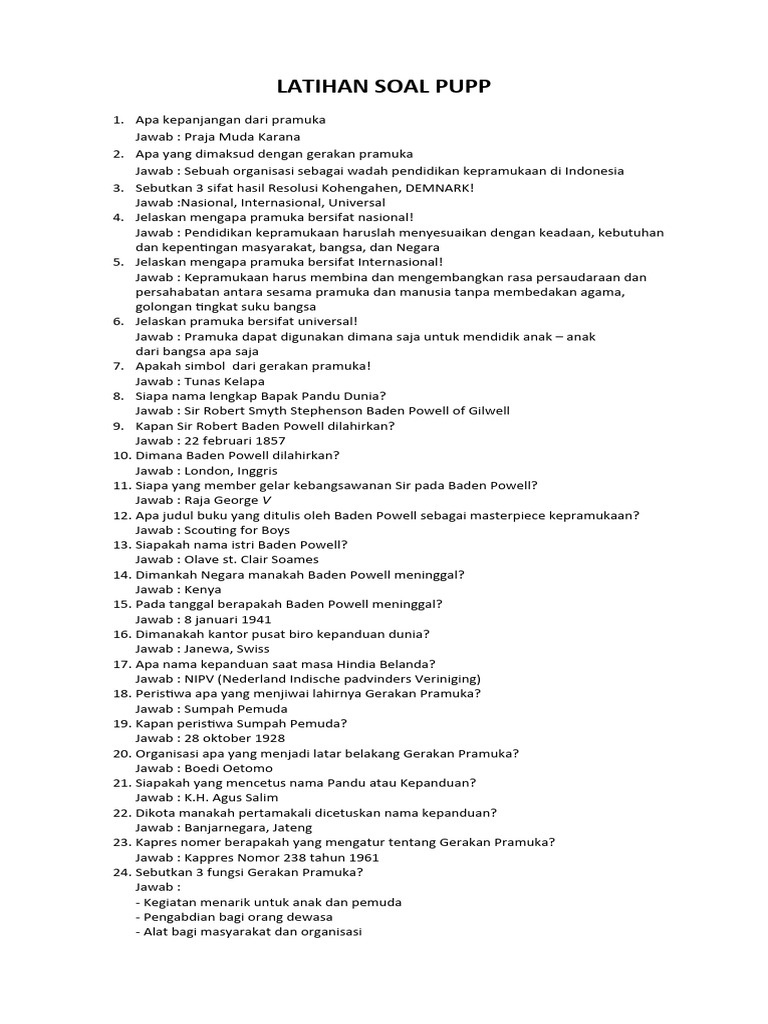 Latihan Soal Pupp | PDF