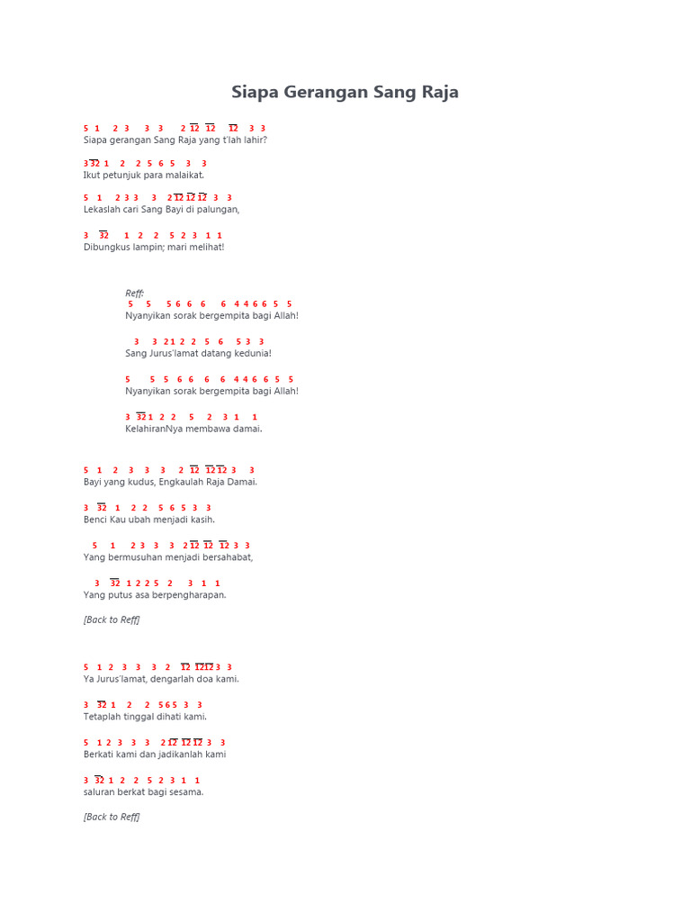 Siapa Gerangan Sang Raja | PDF