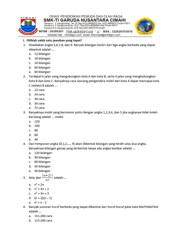 Instrumen Penilaian Peluang 2105 | PDF