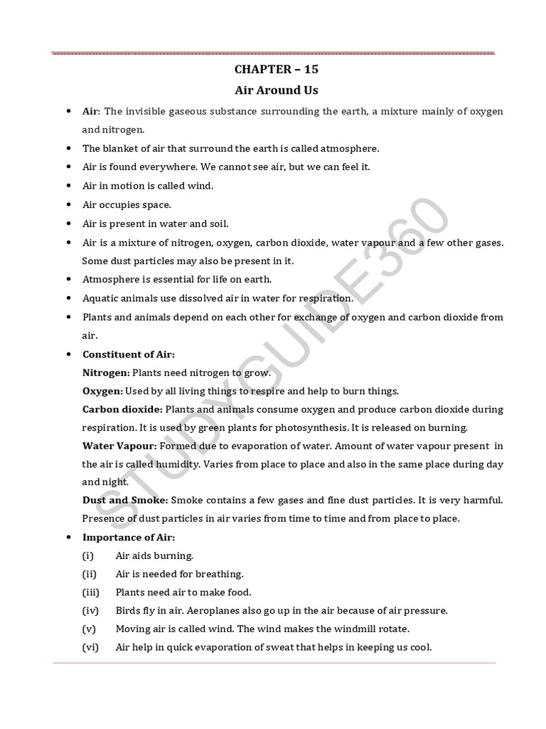 06 Science ch15 Air Around Us Unlocked | PDF